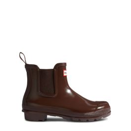 Hunter Women's Original Gloss Chelsea Boot Brown Bolt